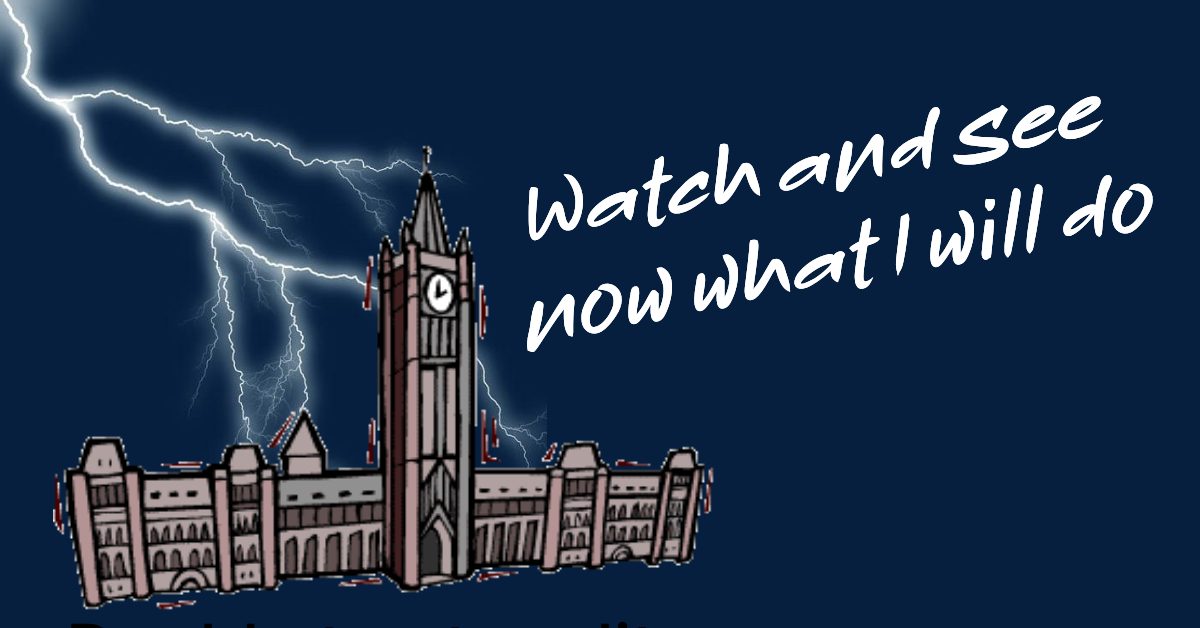 Lightning Bolt Strikes Parliament Hill in Ottawa, Canada/Ministering To ...